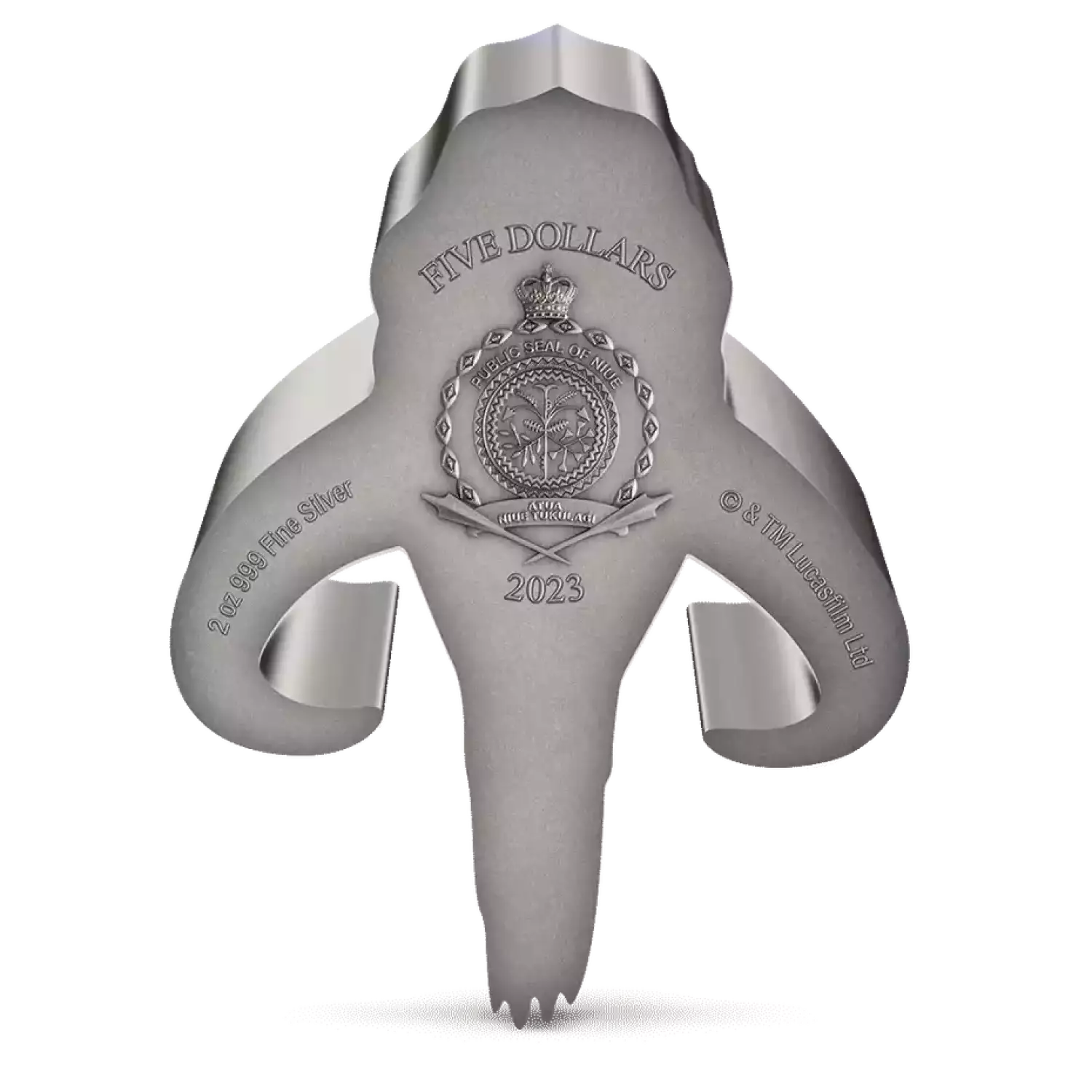 2023 Niue Star Wars: The Mandalorian: 2oz Silver Mythosaur Shaped Coin ...