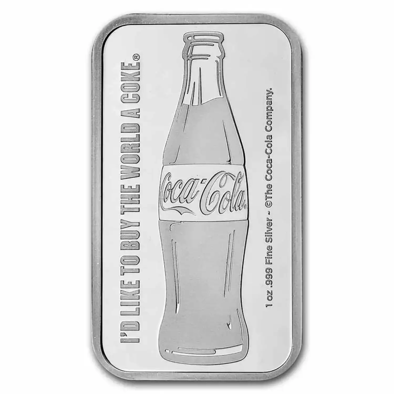 Coca-Cola® 1 oz Silver Colorized Bar - Stout Gold and Silver